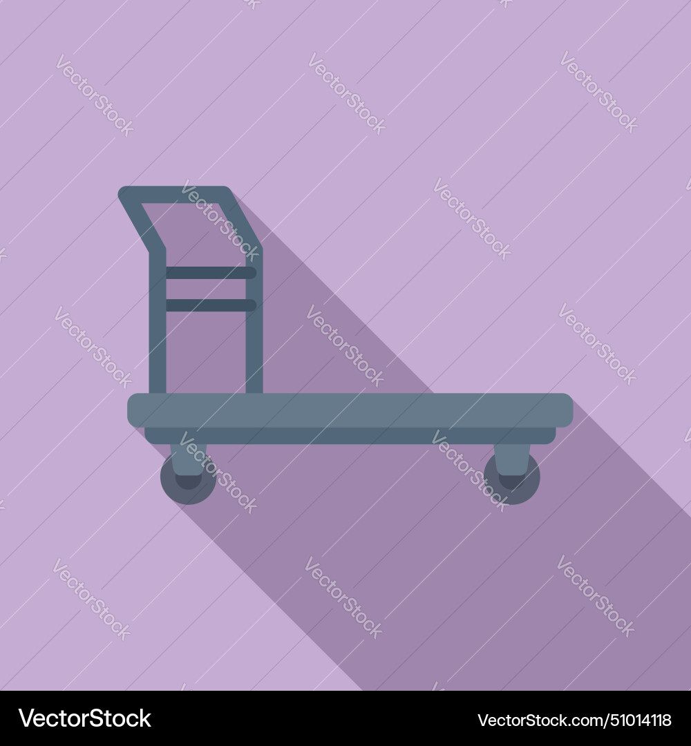 Voyage luggage trolley icon flat move help Vector Image