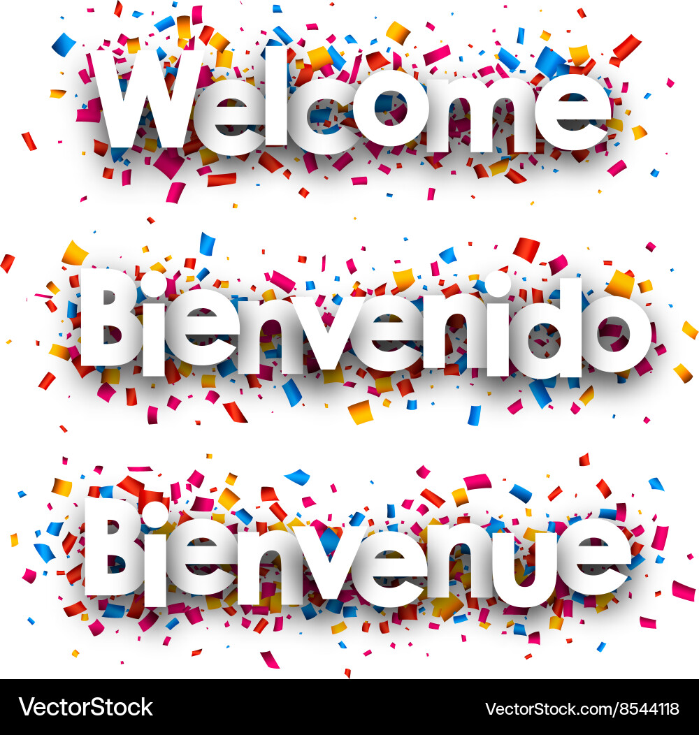 Welcome paper banner Royalty Free Vector Image