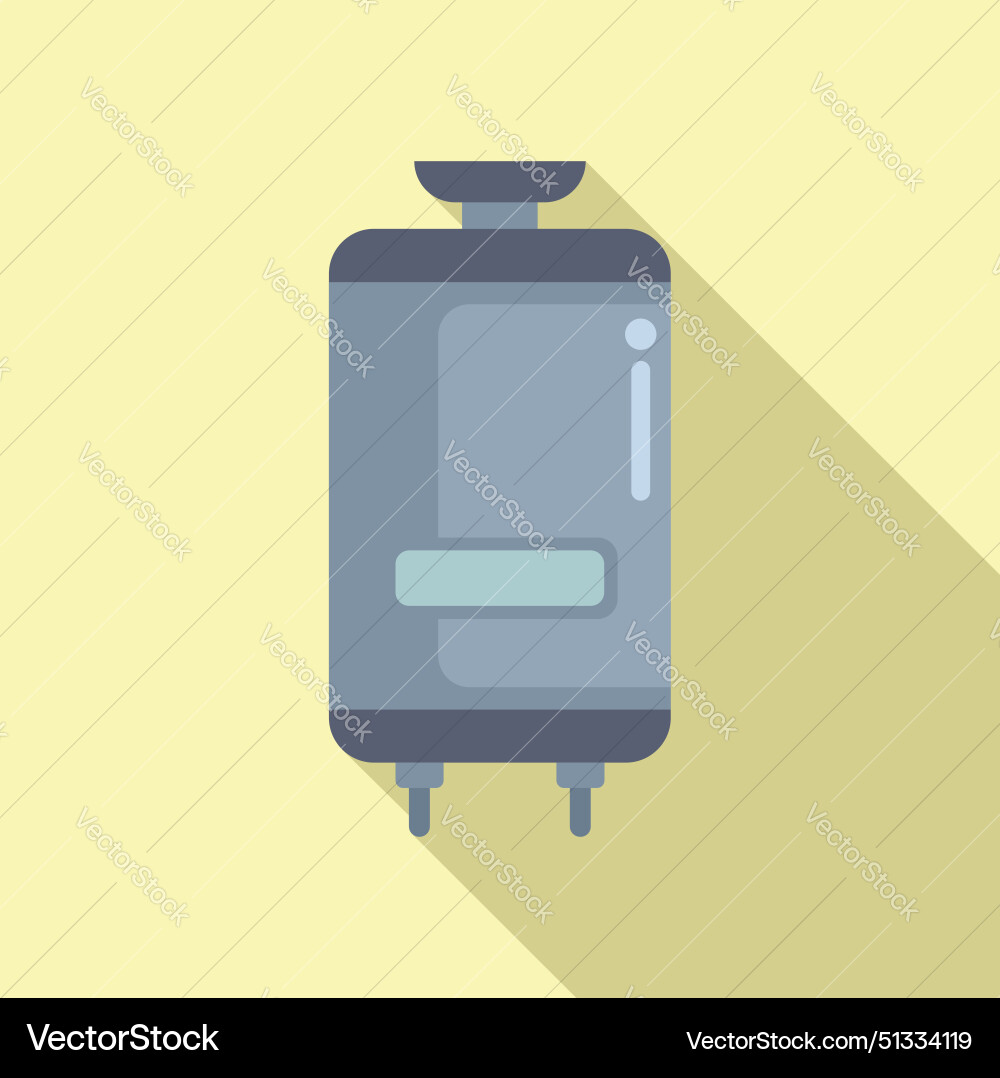 Flat design of a water heater Royalty Free Vector Image