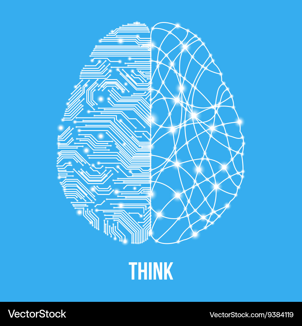 Human thinking concept Royalty Free Vector Image