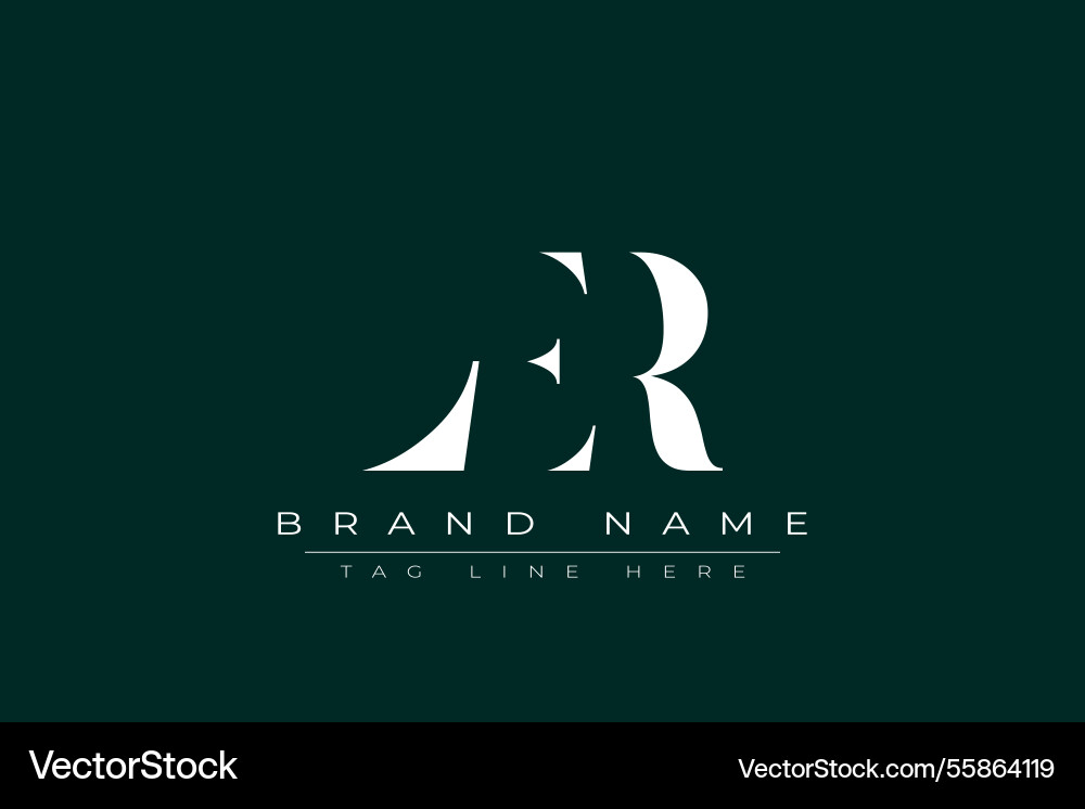 Ler abstract letter logo design Royalty Free Vector Image