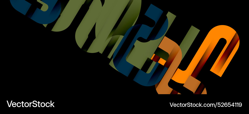 Lines abstract letter style design background Vector Image