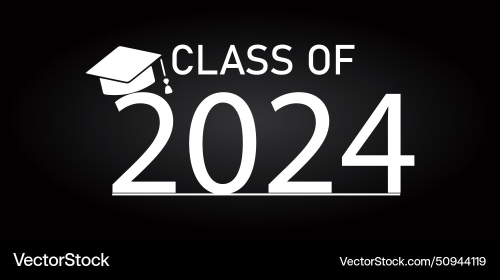 Mirage class of 2024 congratulations text design Vector Image
