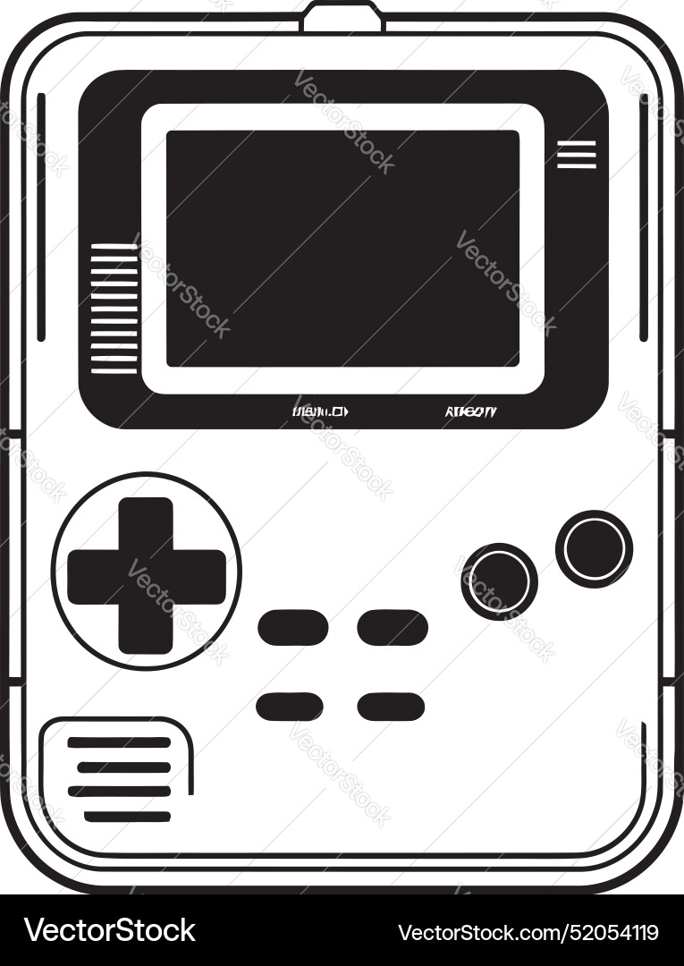 Pixel art retro gaming icon handheld console Vector Image