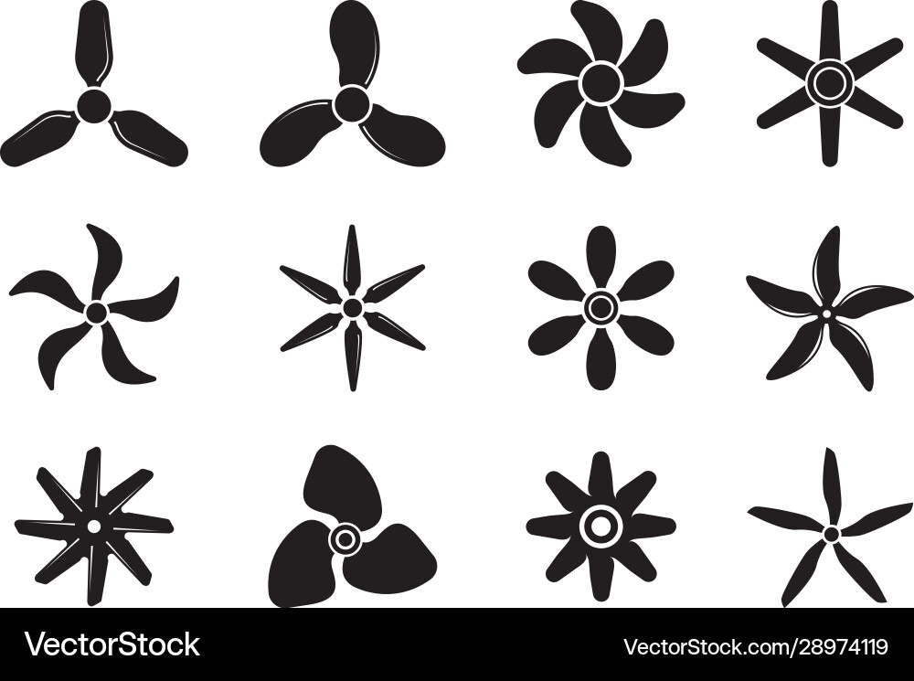 Plane propellers motion symbols jet aviation Vector Image