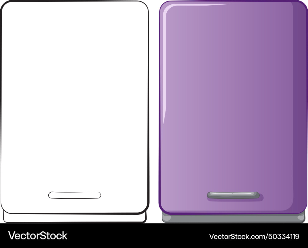 Two smartphones one colored Royalty Free Vector Image