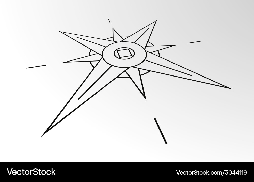 Wind rose perspective Royalty Free Vector Image