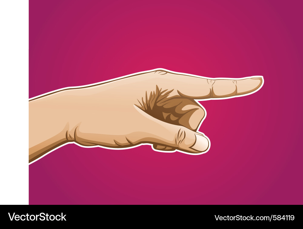Zeige Hand Lizenzfreies Vektorbild - VectorStock