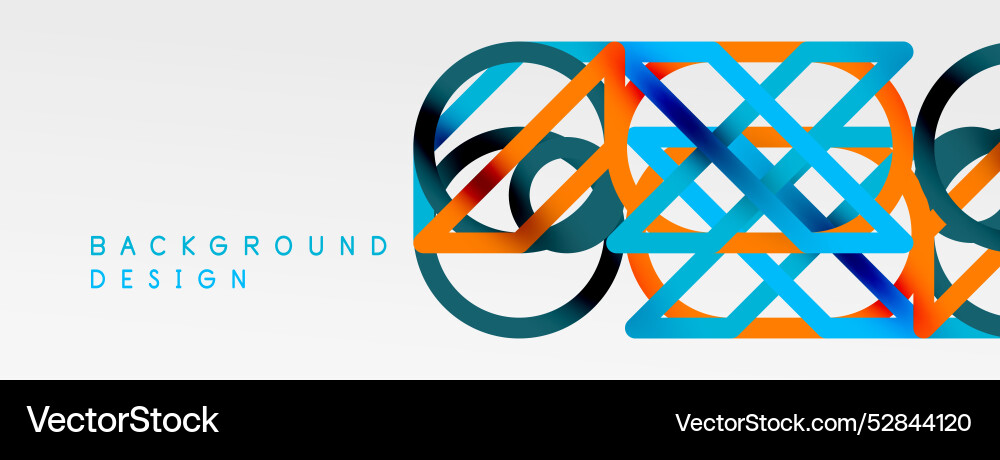 Abstract background - colorful circle lines Vector Image