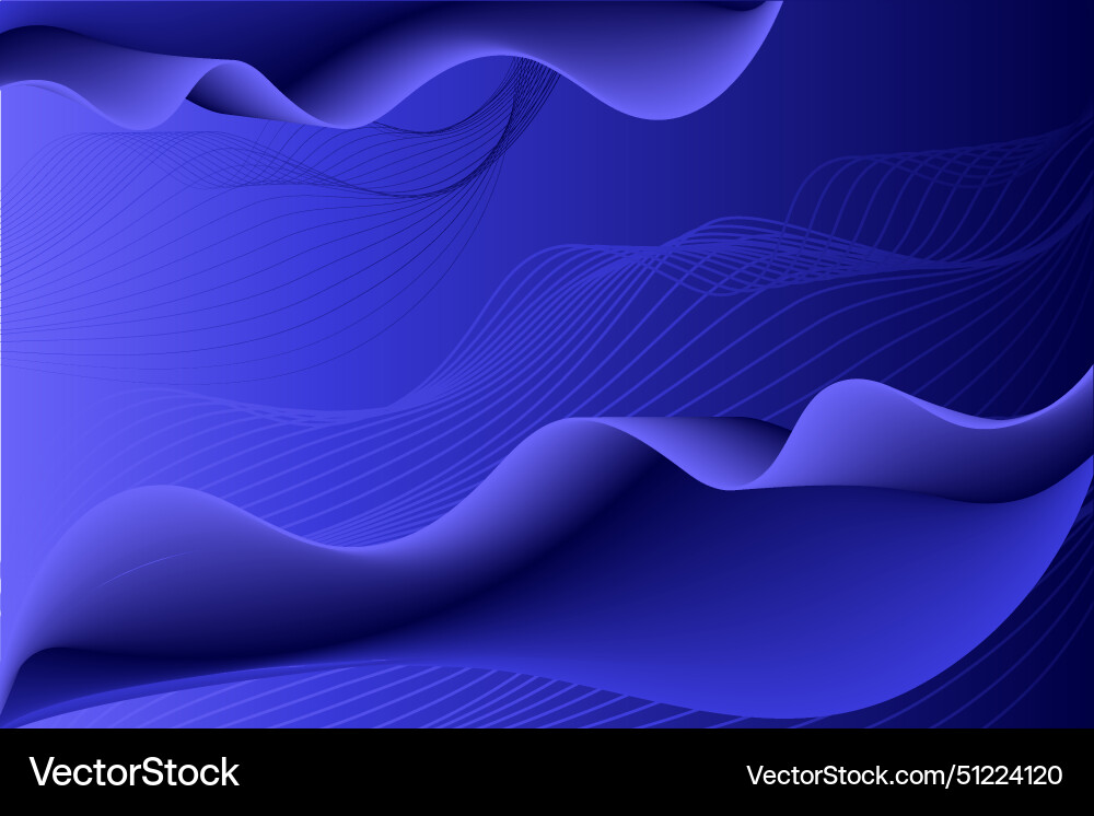Blue abstract lines background Royalty Free Vector Image