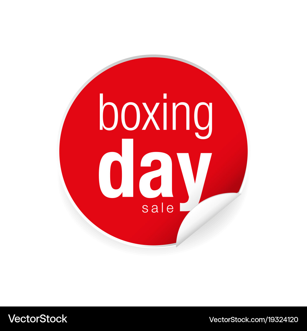 Boxing day label tag sticker Royalty Free Vector Image