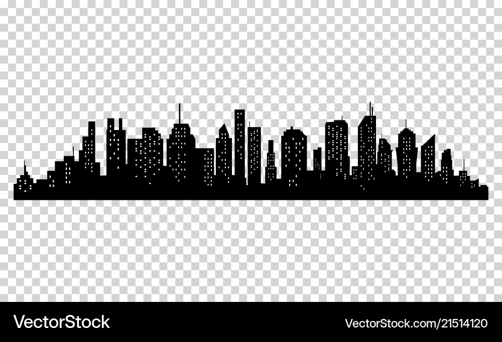 City Skyline Silhouette Royalty Free Vector Image