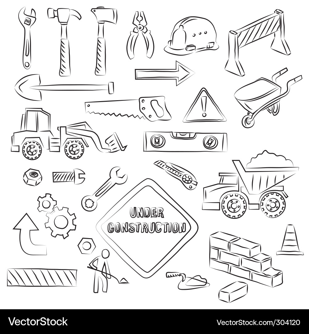 Construction set Royalty Free Vector Image - VectorStock
