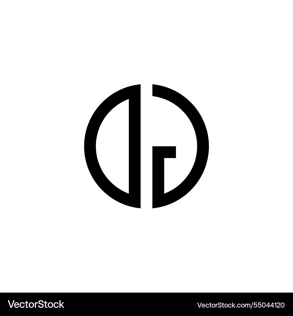 Creative-rounded-initial-dg-letters-logo Vector Image