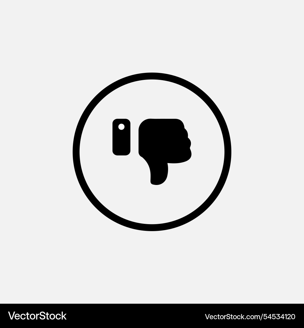 Dislike symbol set Royalty Free Vector Image - VectorStock