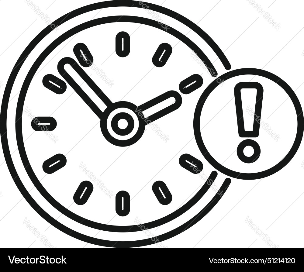 Duration Hour Concept Icon Outline Royalty Free Vector Image