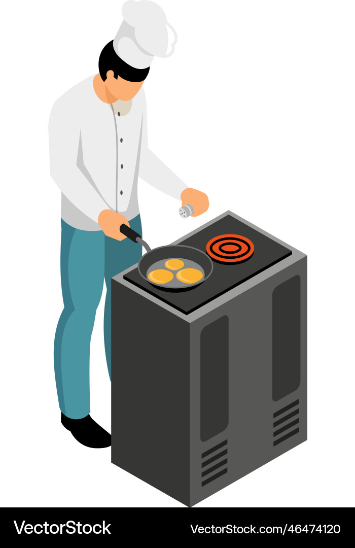 Isometric chef Royalty Free Vector Image - VectorStock