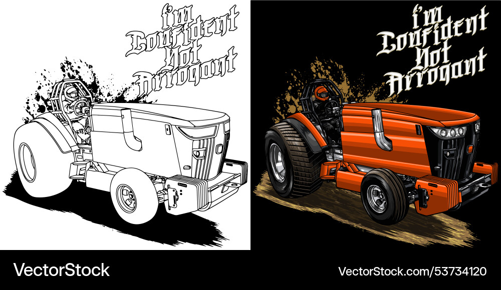Orange drag racing car with black strip Royalty Free Vector