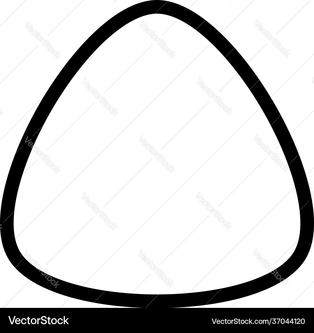 Rounded triangle contour outline shape soft Vector Image Rounded triangle contour outline shape soft Vector Image