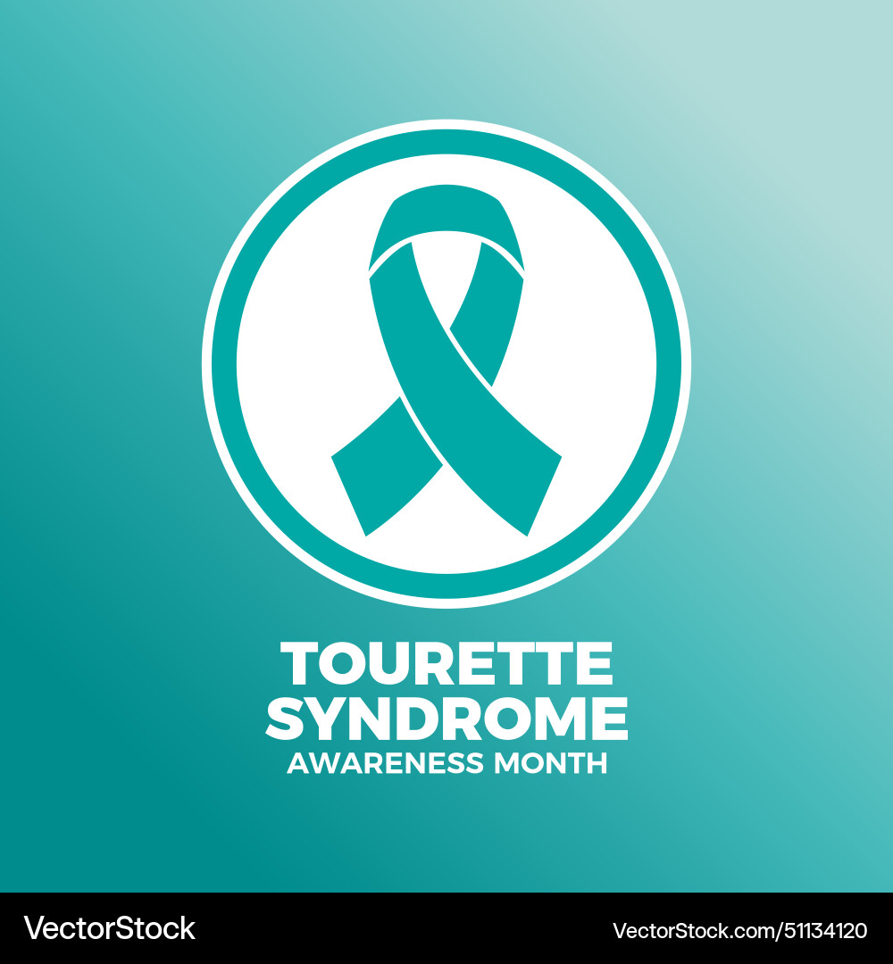Tourette syndrome awareness month poster Vector Image
