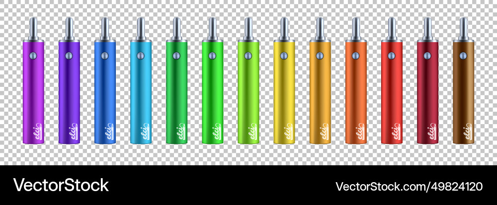 Vape flavors electronic cigarette design Vector Image