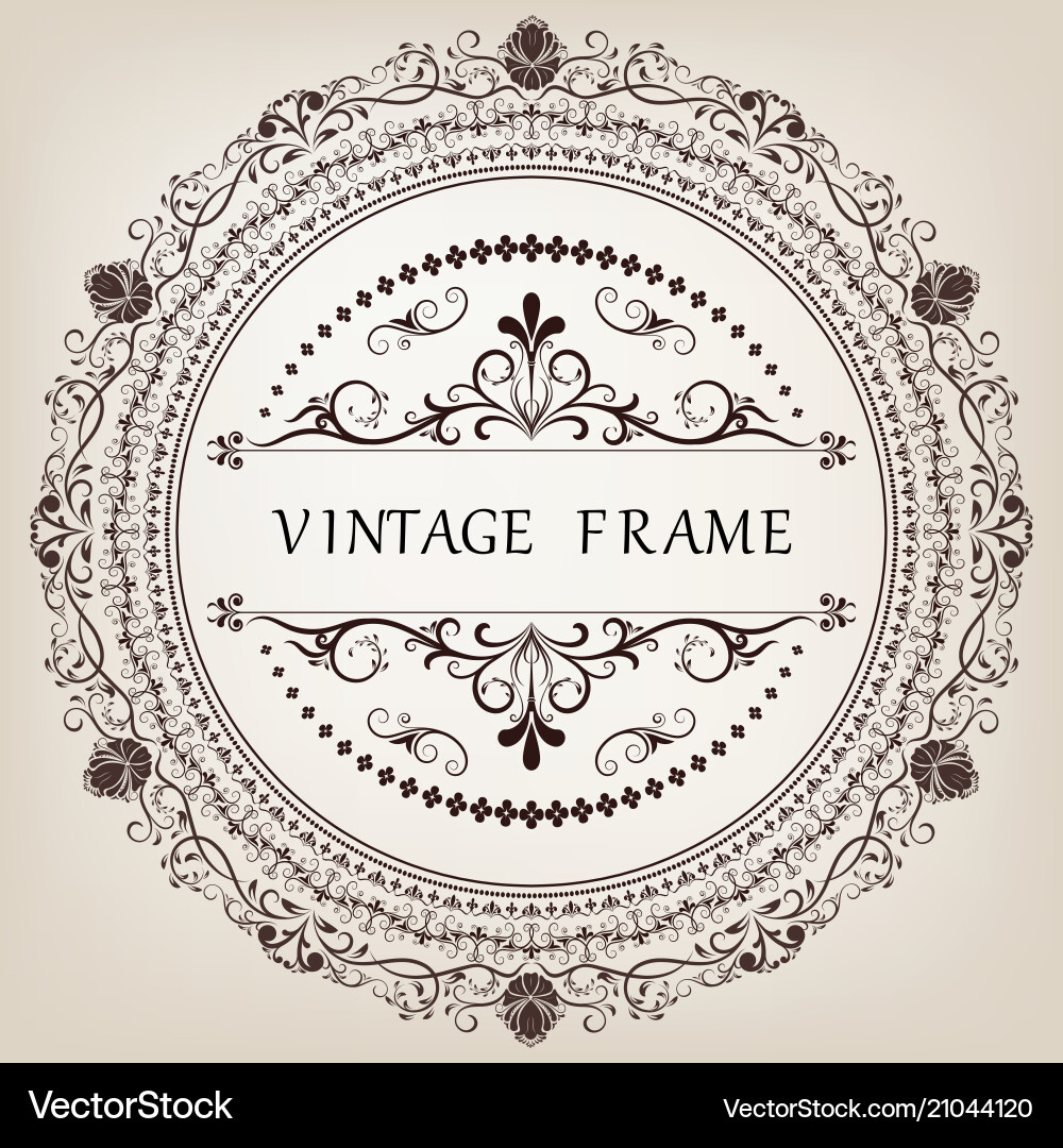 Vintage frame Royalty Free Vector Image - VectorStock