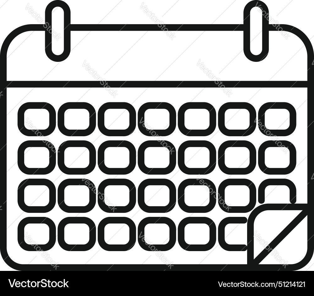 Agenda calendar event icon outline Royalty Free Vector Image