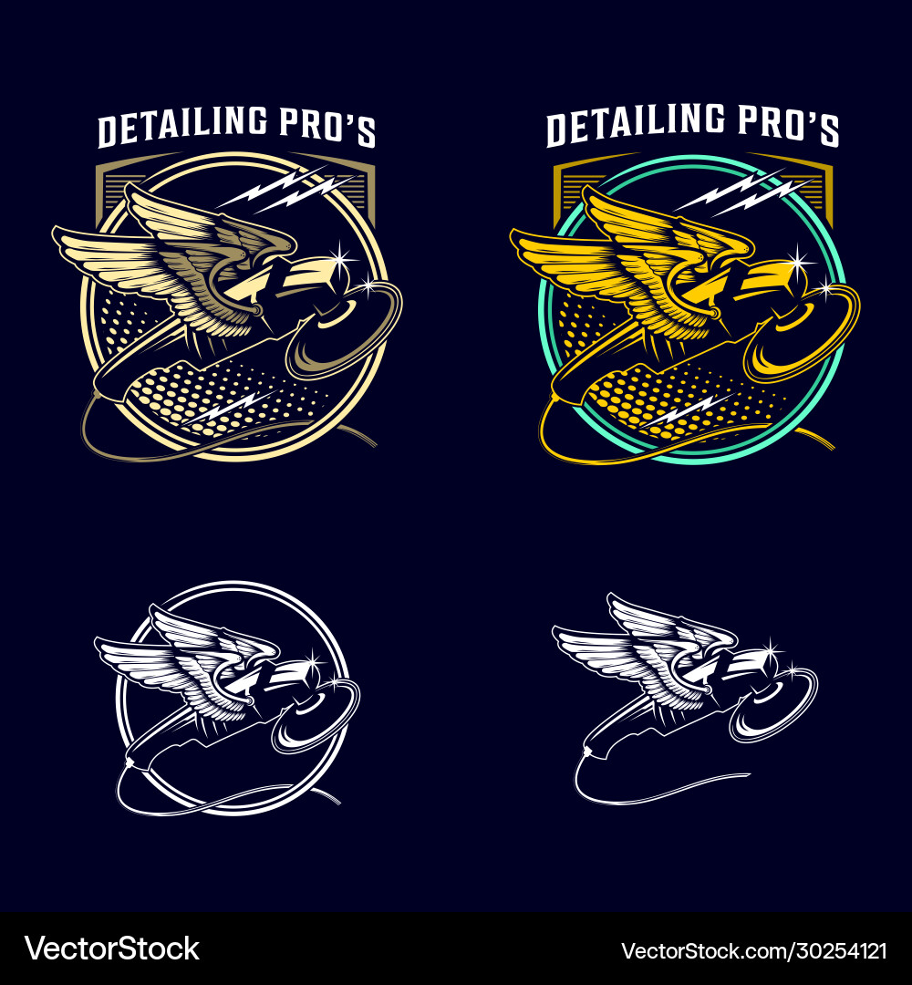 Automotive Detailing Tool with Wings Royalty Free Vector