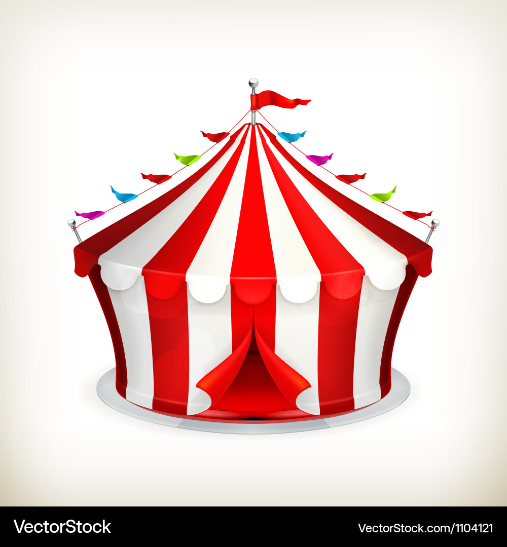Colorful Circus Tent Royalty Free Vector Image