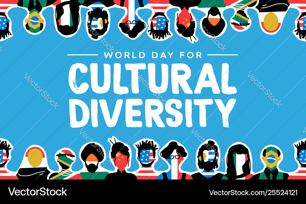 Diverse Cultures Greeting Card Royalty Free Vector Image
