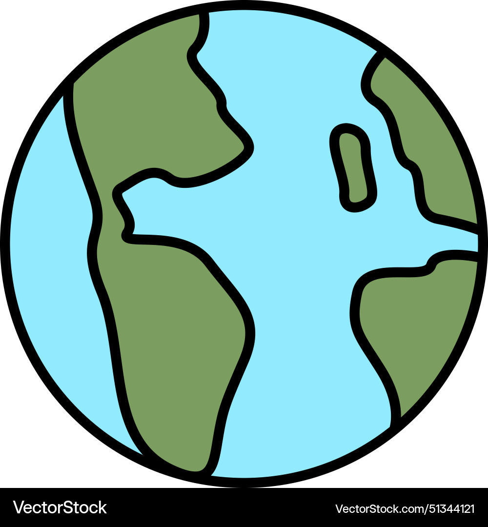 Earth sign symbol logo Royalty Free Vector Image