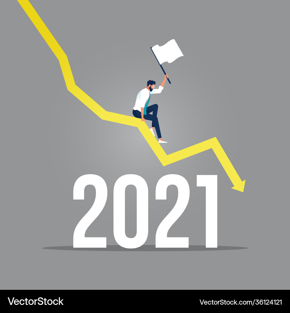 Global business crisis and financial risk concept Vector Image