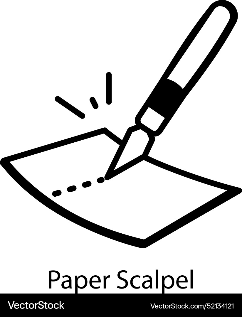 Paper scalpel Royalty Free Vector Image - VectorStock