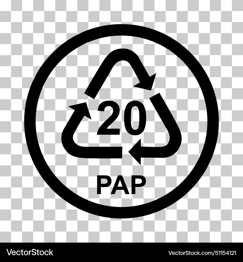 Paper symbol ecology recycling sign isolated Vector Image