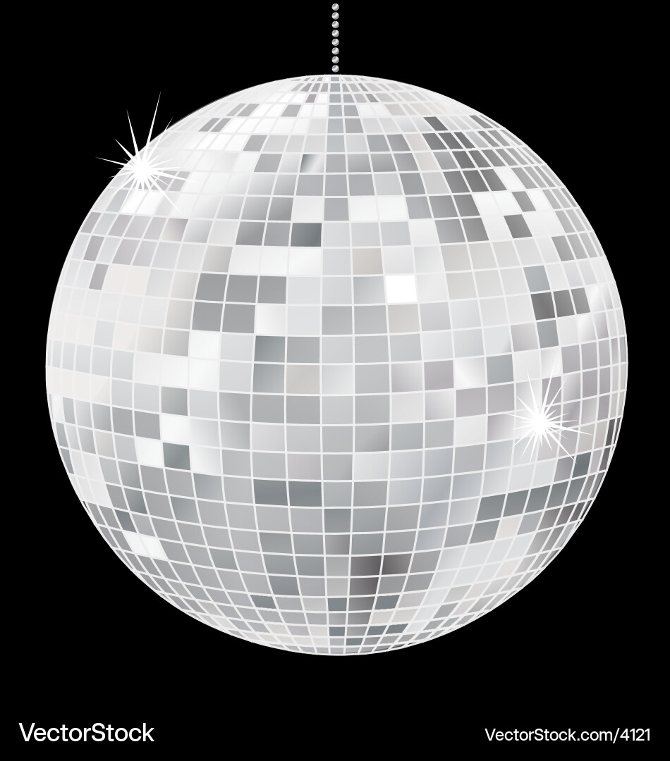 Simple disco ball Royalty Free Vector Image - VectorStock