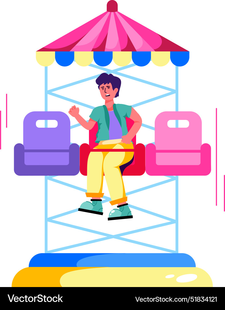 Tower ride Royalty Free Vector Image - VectorStock