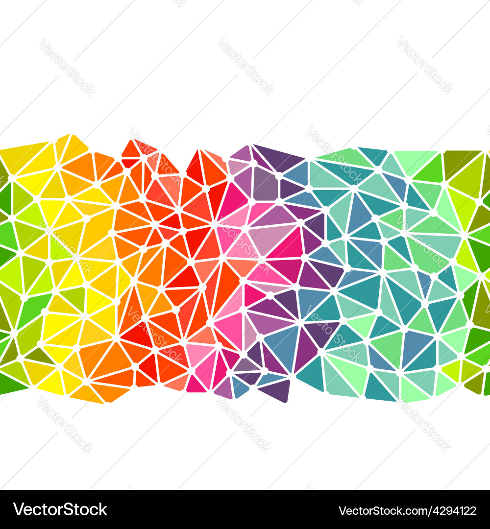 Colorful Low Poly Triangle Border Royalty Free Vector Image