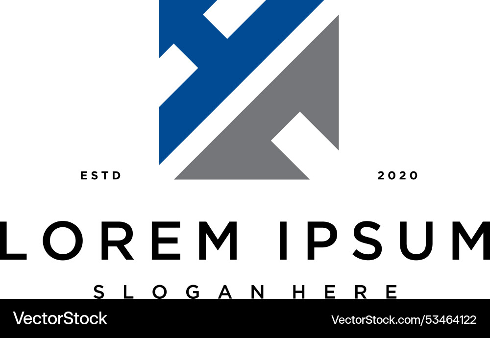 Creative letter ch design concept Royalty Free Vector Image