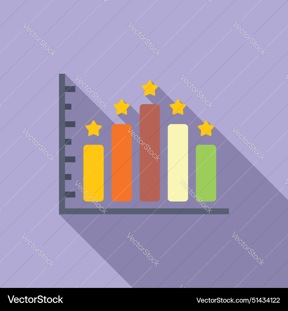 Five star rating chart Royalty Free Vector Image