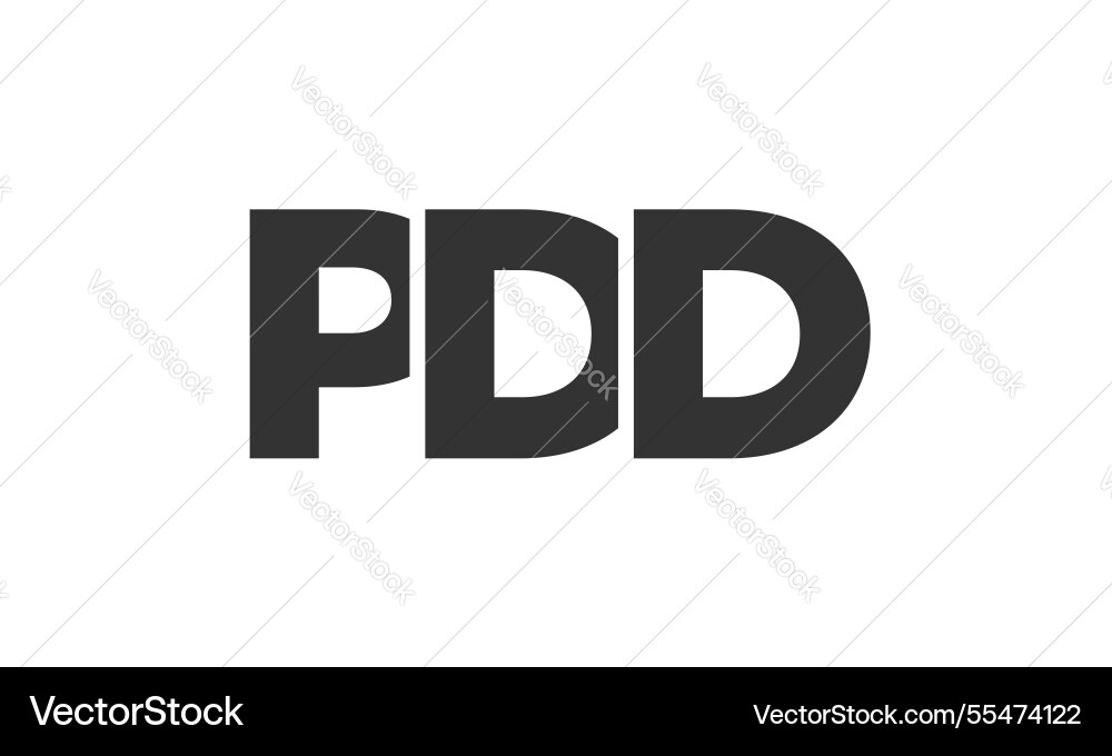 Pdd logo design template with strong and modern Vector Image