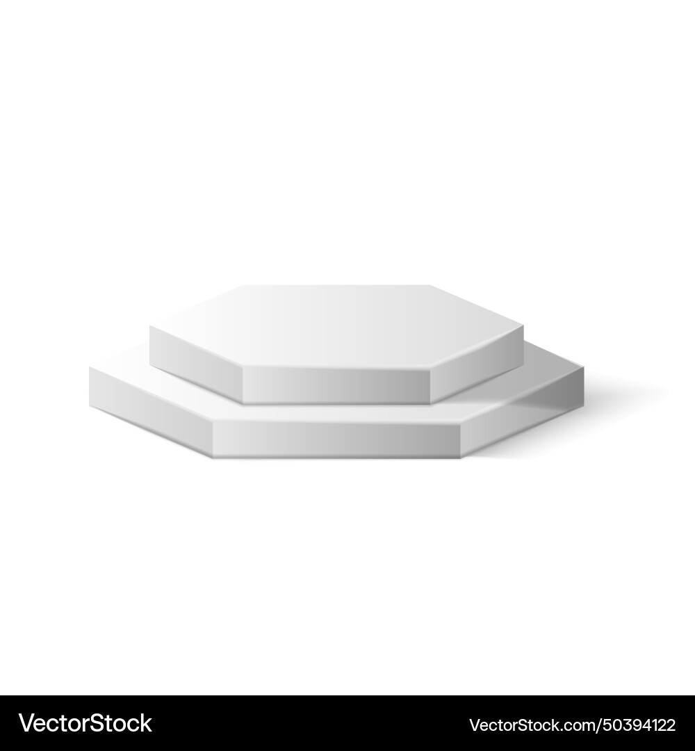 Realistic detailed 3d white podium mockup Vector Image