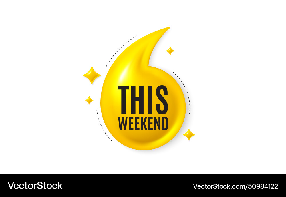 This weekend symbol special offer sign offer 3d Vector Image