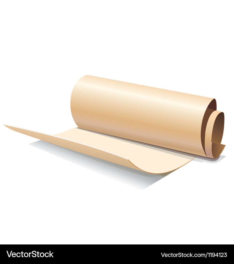 Antique Paper Roll Icon Royalty Free Vector Image