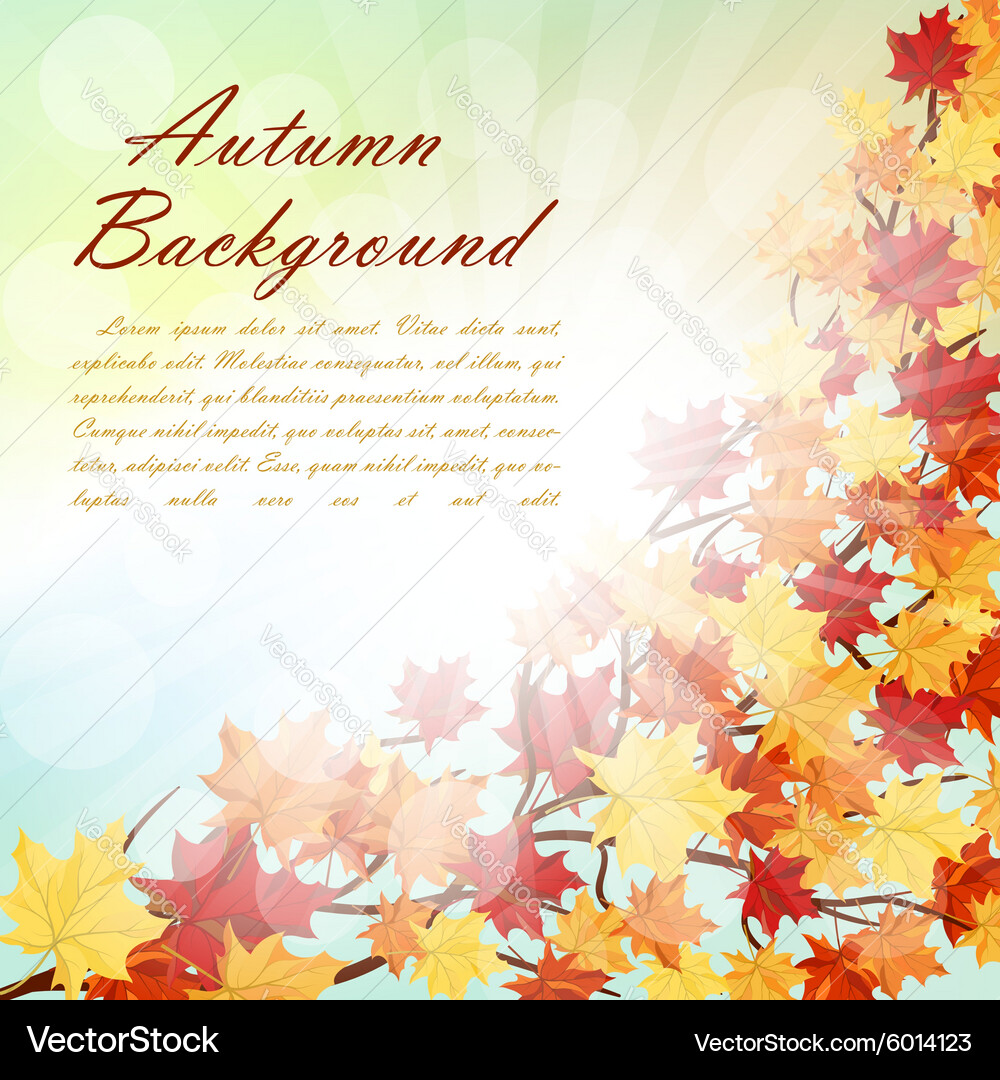 Autumn frame Royalty Free Vector Image - VectorStock