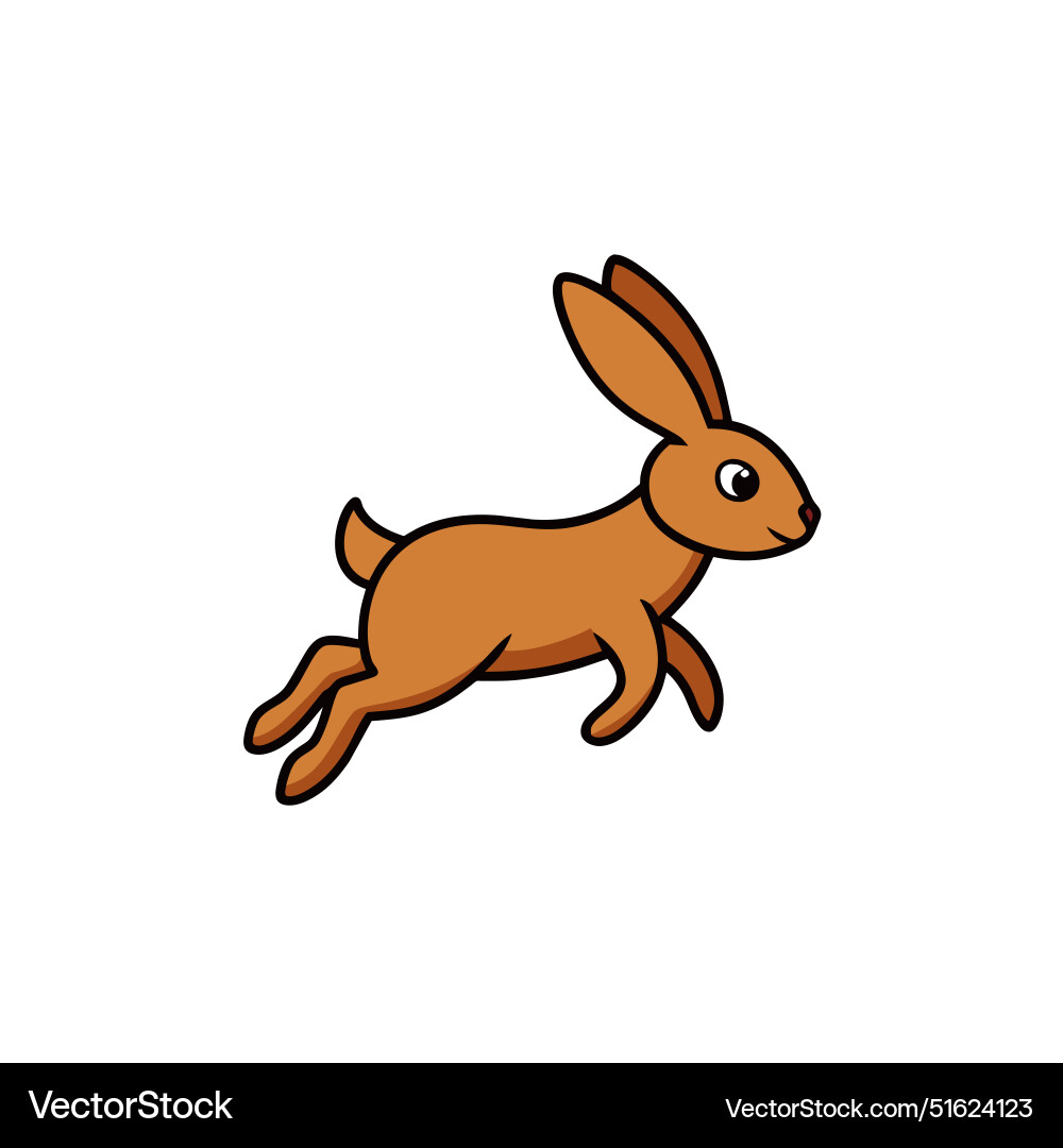 Brown hare jumps icon Royalty Free Vector Image