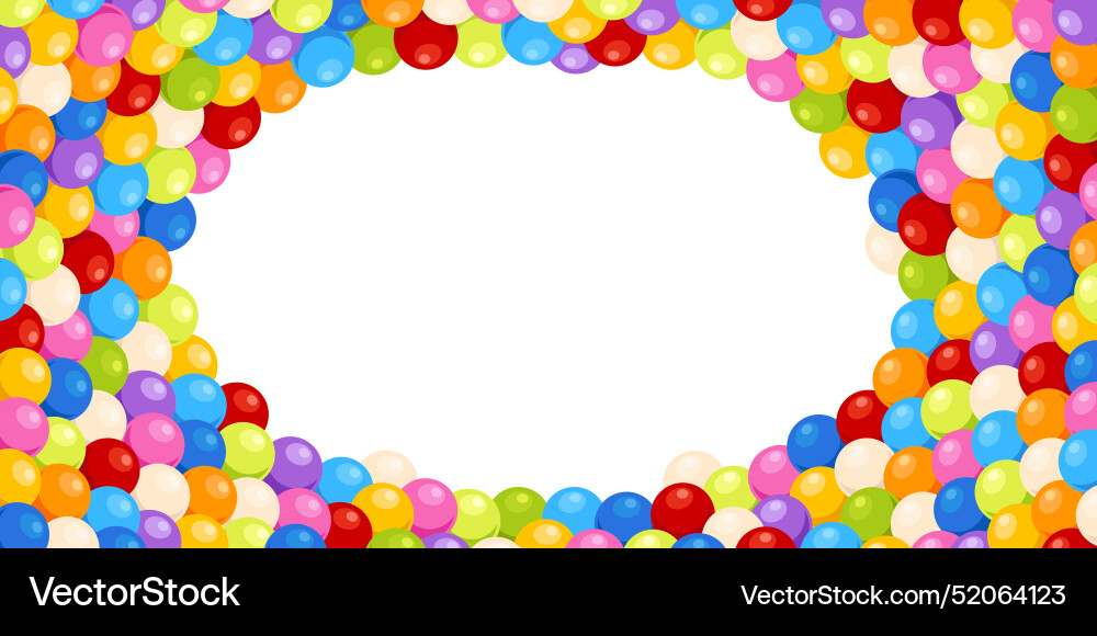 Cartoon balls background round multicolored Vector Image
