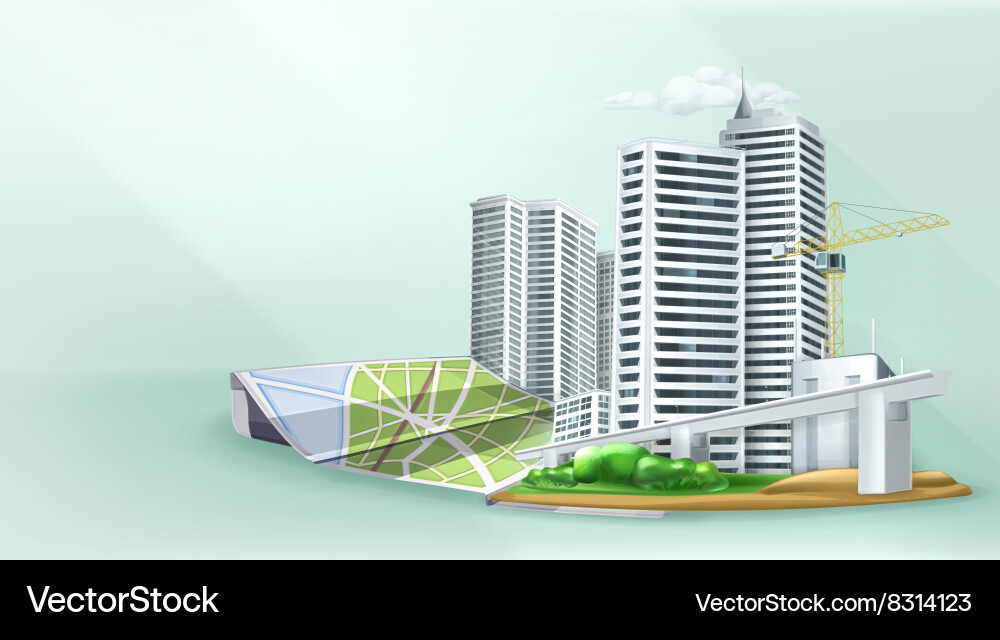 City building background Royalty Free Vector Image