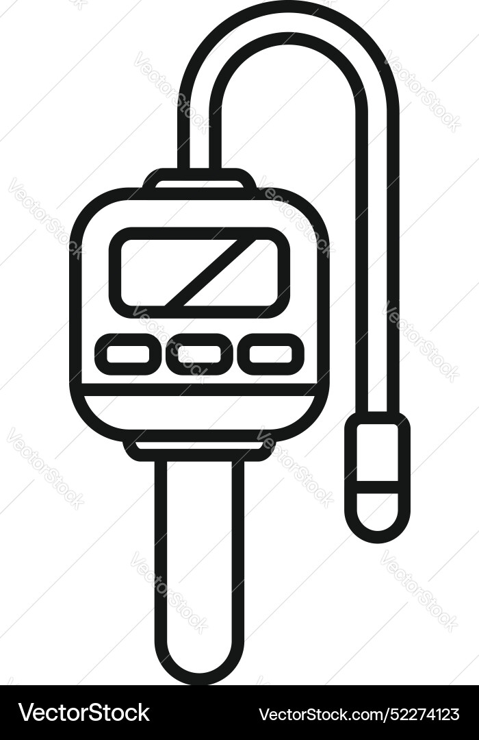 Digital gas detector measuring instrument showing Vector Image