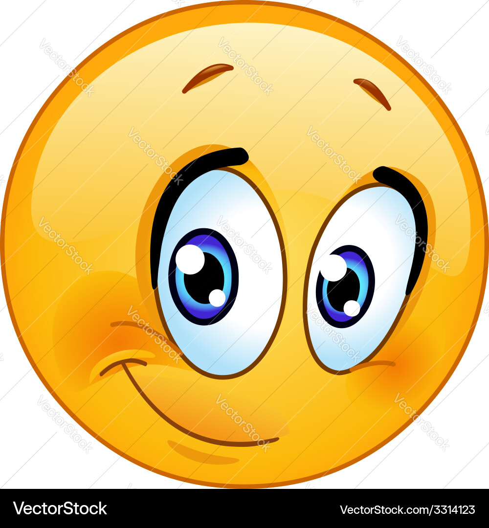 Half smile emoticon Royalty Free Vector Image - VectorStock