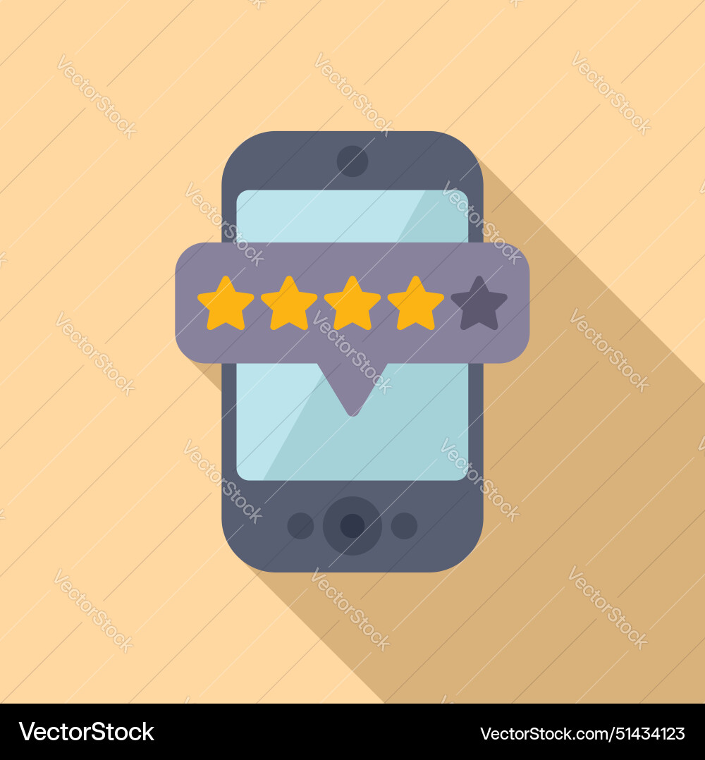 Mobile review rating Royalty Free Vector Image